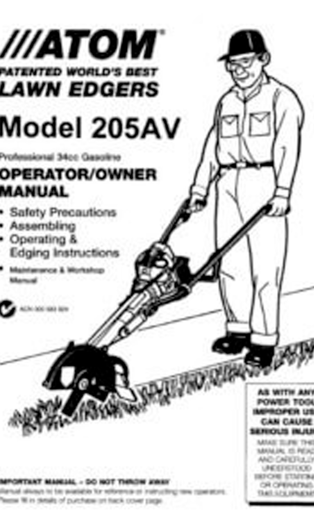 Atom Pro Cart Path Edger - Seago International, Inc.